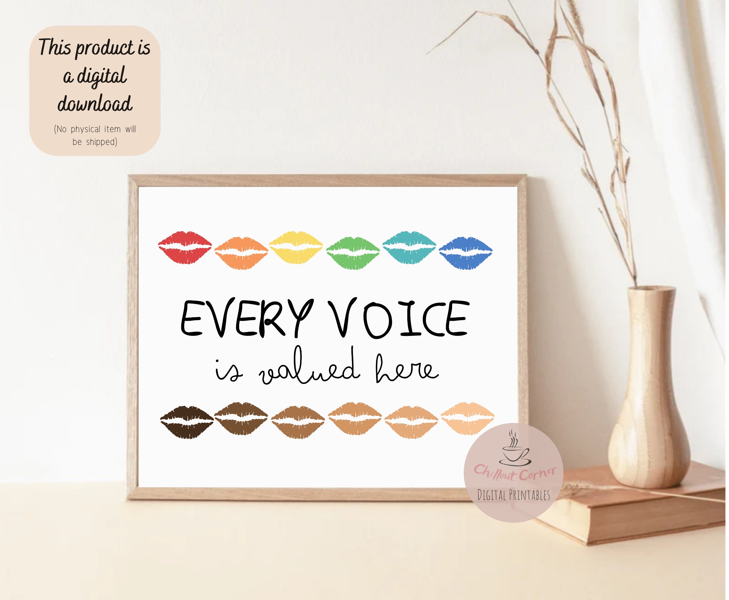 Every Voice Valued SLP Poster Speech Therapy Wall Art - Etsy