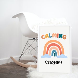 Set of 16 Calming Corner Posters, Coping Techniques Wall Art for Kids ...