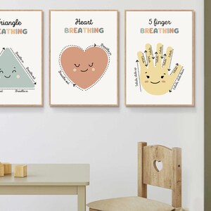 Set of 16 Soft Boho Calming Corner Posters, Coping Techniques Wall Art ...
