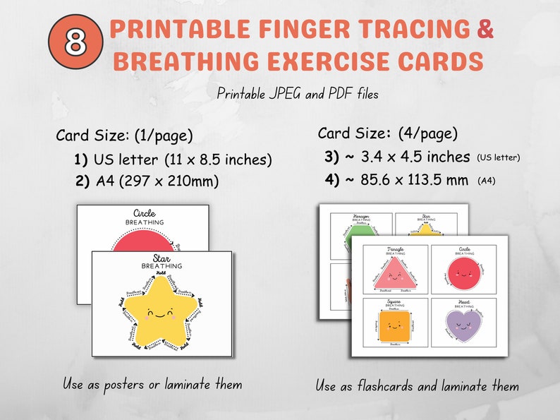 Shape Breathing Activities for Kids, Mindfulness Breathing, Finger ...