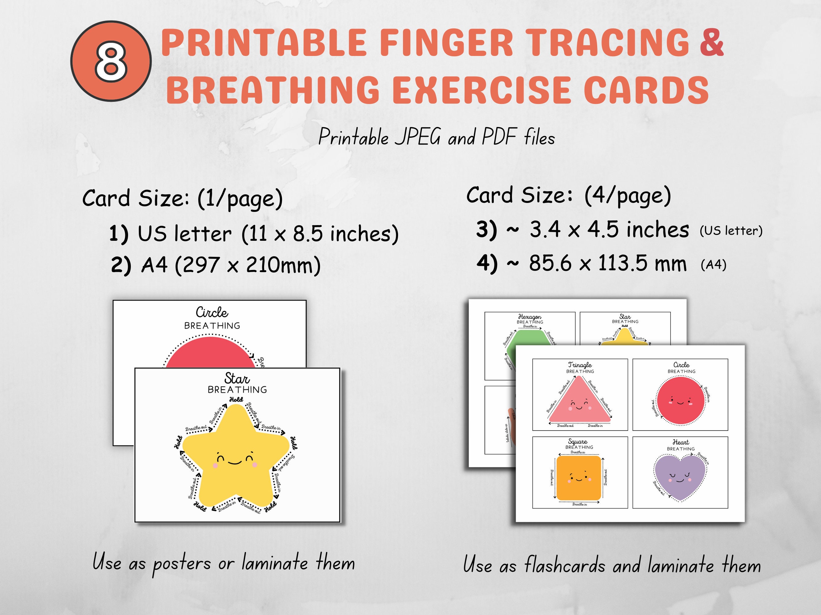 Shape Breathing Activities for Kids, Mindfulness Breathing, Finger ...