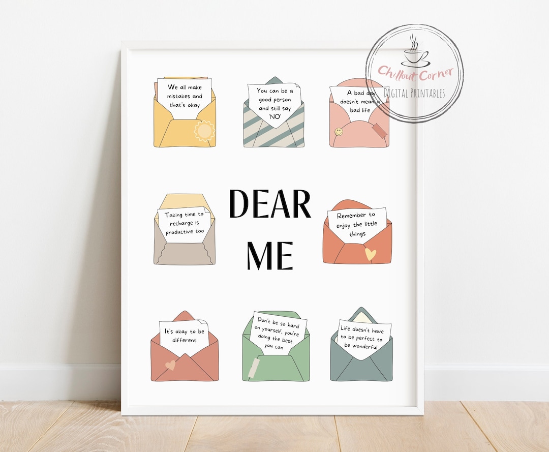 Dear Me Reminder Poster, Note to Self, Inspirational Quotes, Letter to ...