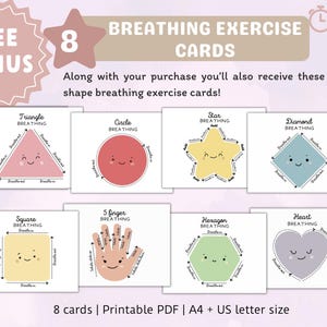 Set of 6 Soft Boho Calming Corner Posters, Coping Techniques Wall Art ...