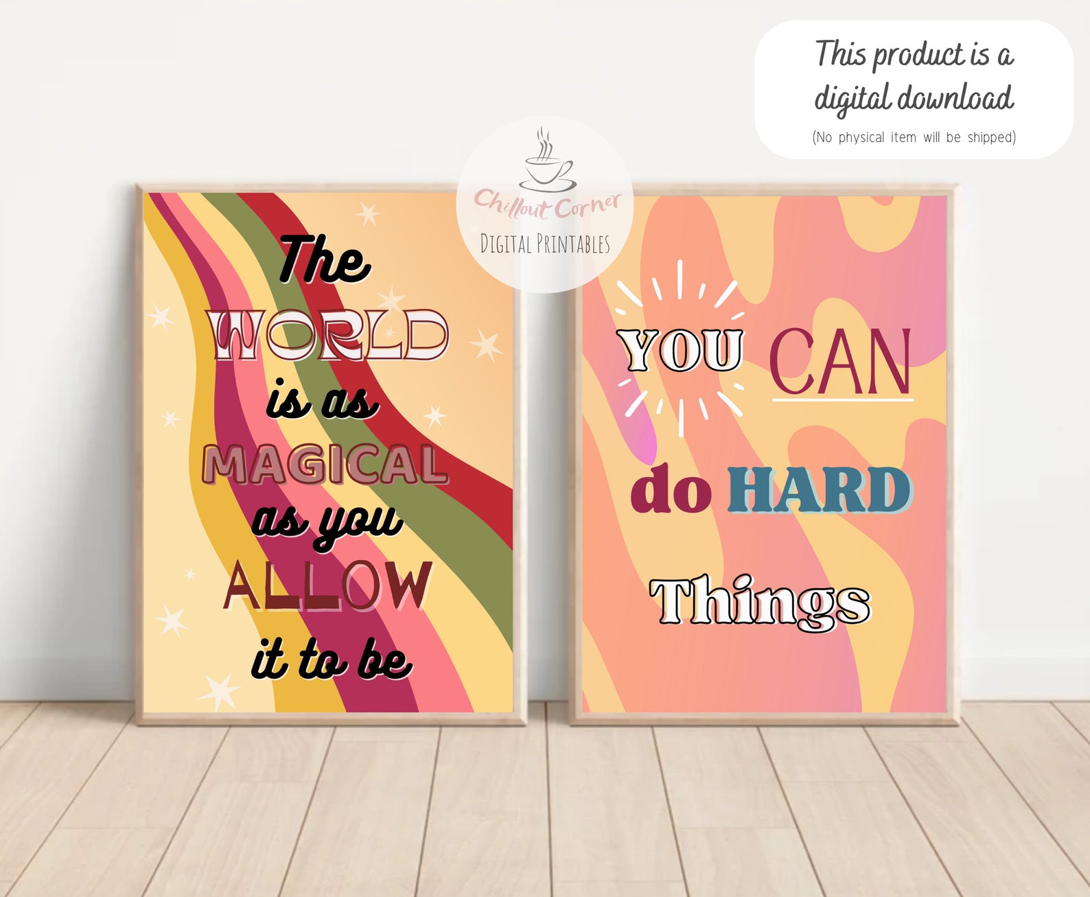 Set of 10 Retro Growth Mindset Poster, Groovy Classroom Display ...
