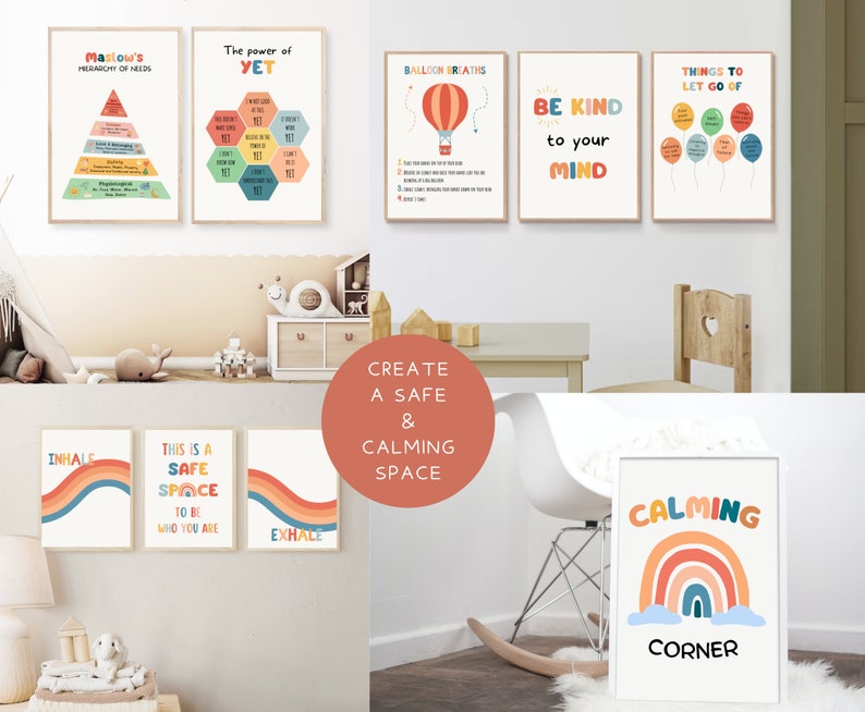 Set of 30 Calming Corner Posterscoping Techniques Wall Art - Etsy