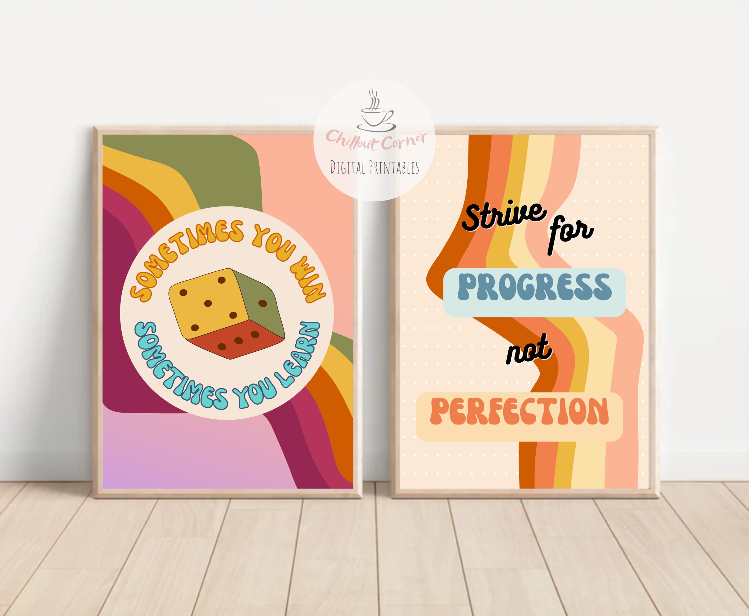 Set of 10 Retro Growth Mindset Poster, Groovy Classroom Display ...