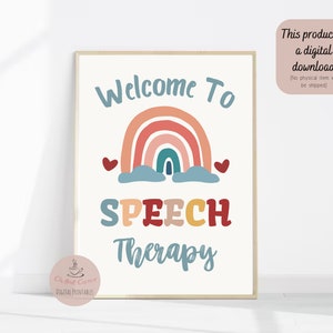 Speech Therapy Wall Decor Bundle of 4, Speech Room Set of 4 Prints ...