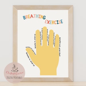 Finger Tracing Breathing Exercise Poster, Calming Techniques ...
