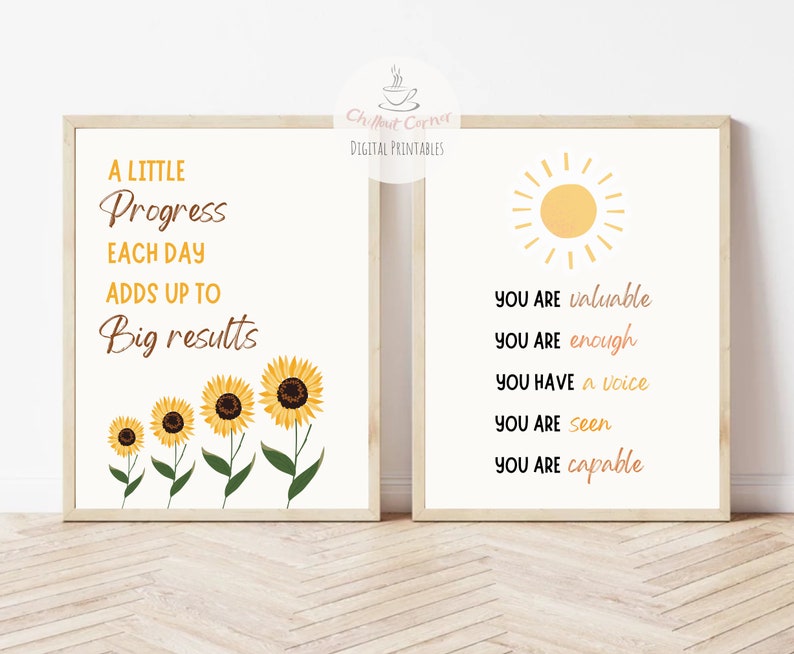 SERENITY Speech Room Decor Bundle, Set of 6 Boho Speech Therapy Wall ...