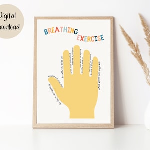 Finger Tracing Breathing Exercise Poster, Calming Techniques ...