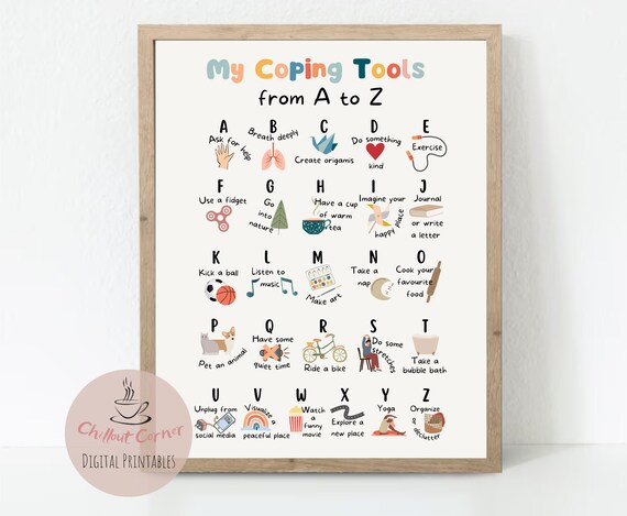 My Coping Tools Alphabet Printable Calming Techniques Poster - Etsy