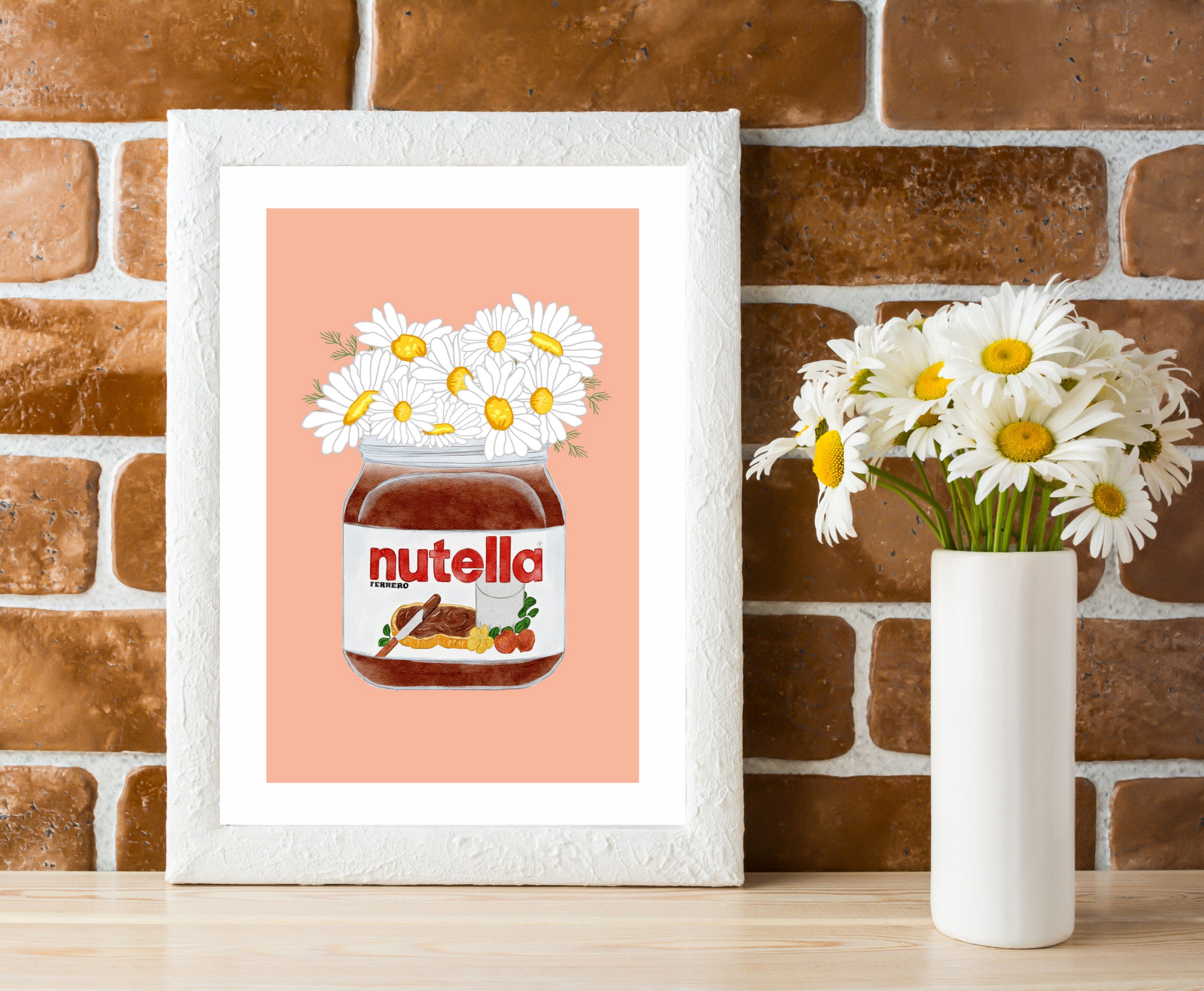 Nutella Jar Kitchen Poster Boho Watercolor Spread Jar With - Etsy