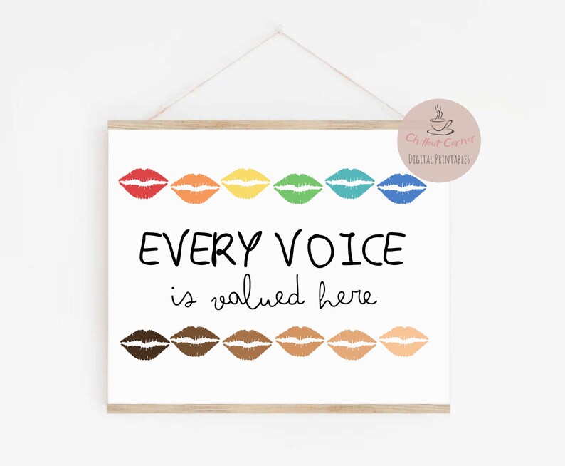 Every Voice Valued SLP Poster Speech Therapy Wall Art - Etsy
