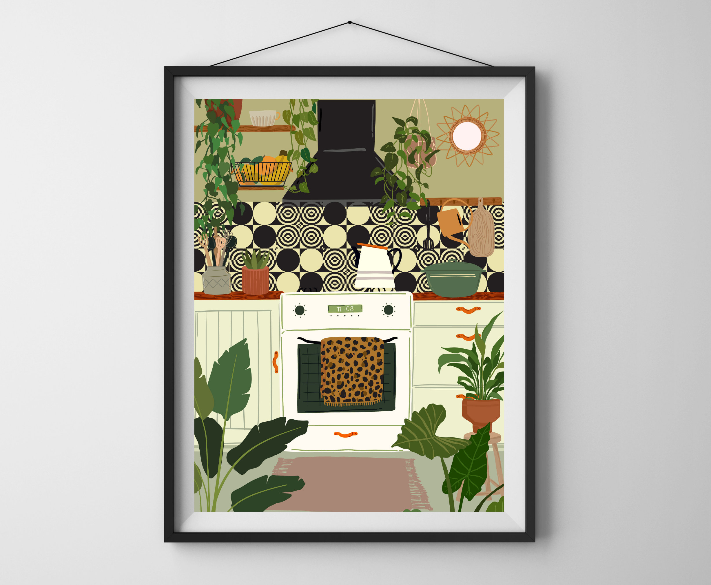 Jungle Kitchen Art Print, Kitchen Printable, Kitchen Counter Decor ...
