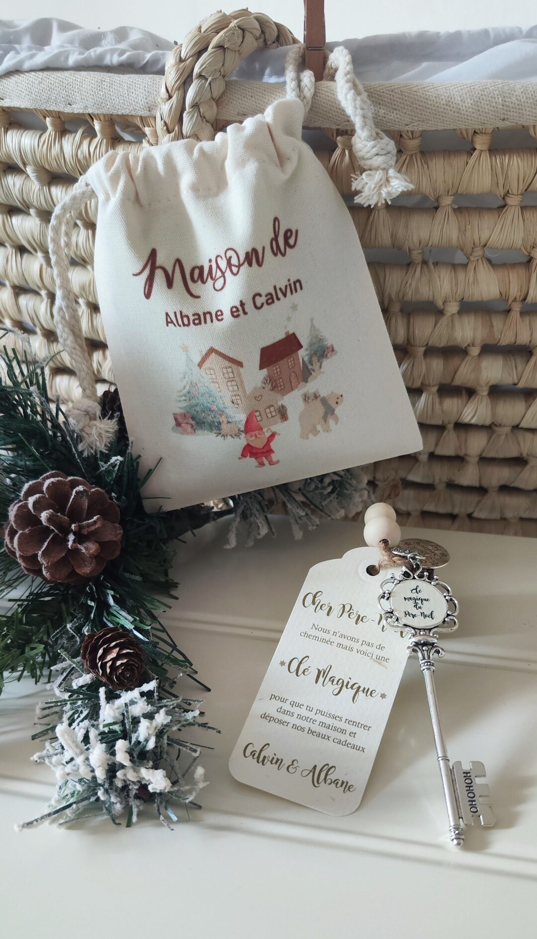 The Magic Key for Santa Christmas Door Hanger Christmas Key Ring ...