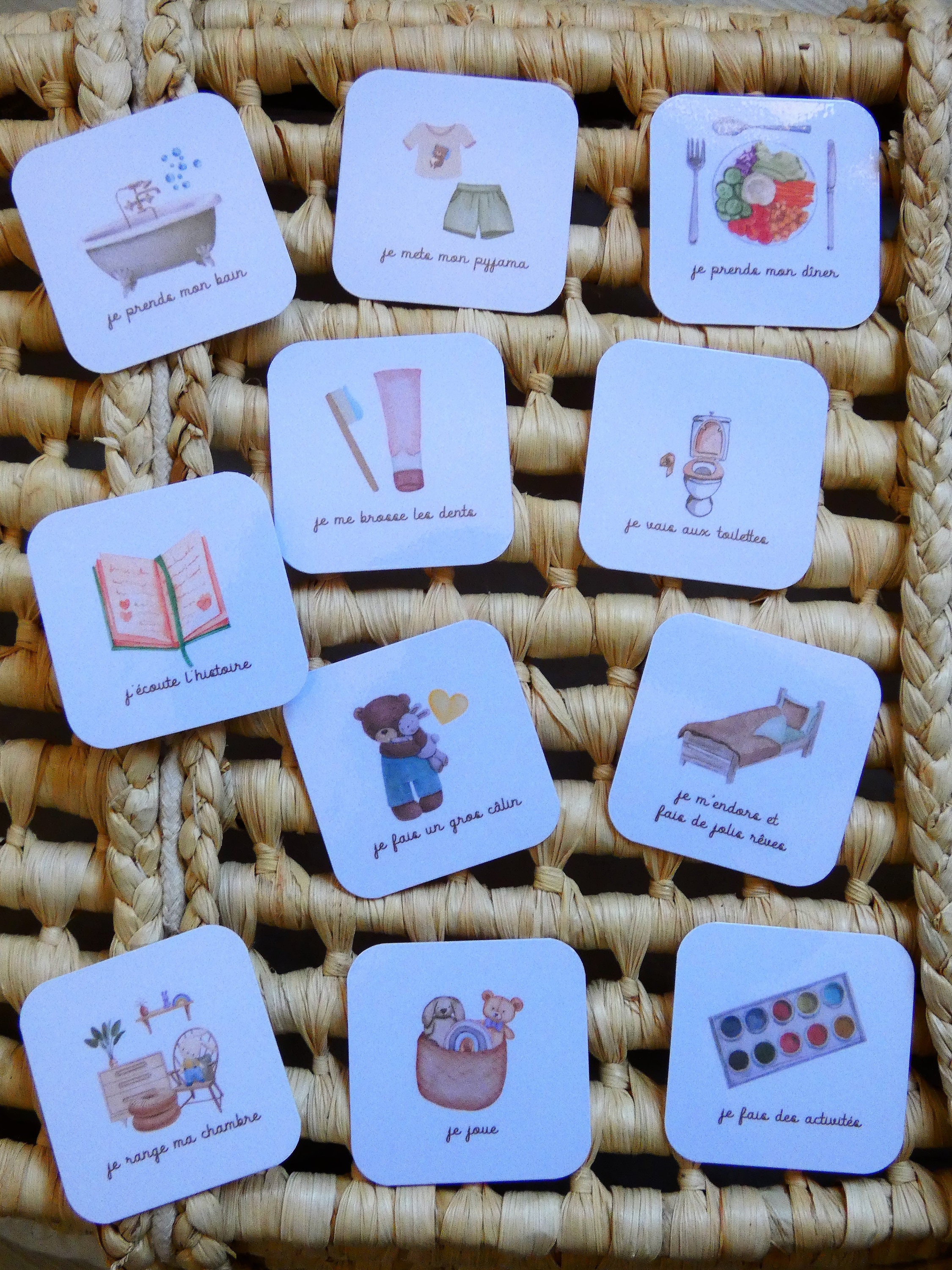 Carte routine- Carte étape bébé-Routine matin/soir/quotidien pour ...