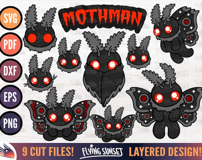 Mothman Magnets Cute Cryptid Mothman Magnet Set Boba - Etsy