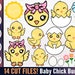 Chick Hatching SVG PNG, Cute Kawaii Chicken Clipart, Baby Hen Sticker ...