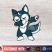Cute Wolf SVG, Wolf Dabbing Cut File, Kawaii Wolf Clipart, Funny Animal ...