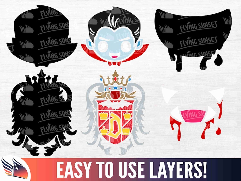 Cute Dracula SVG Clipart, Halloween Vampire Cut File, Kawaii Blood Drip ...