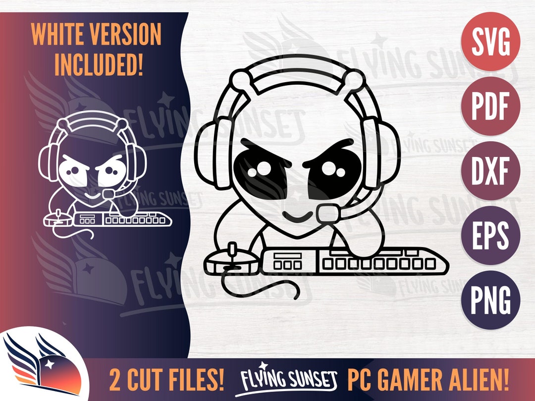 PC Gamer SVG, Gamer Alien Svg, Funny Alien Clipart, Streamer Shirt ...