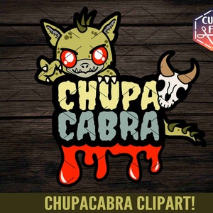 Cute Chupacabra SVG Decal, Chupacabra Clipart PNG, Kawaii Cryptid ...