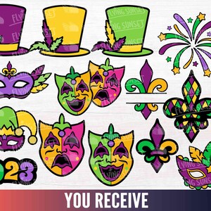 Mardi Gras SVG PNG, Cute Mardi Gras Clipart, Layered Fat Tuesday Cut ...