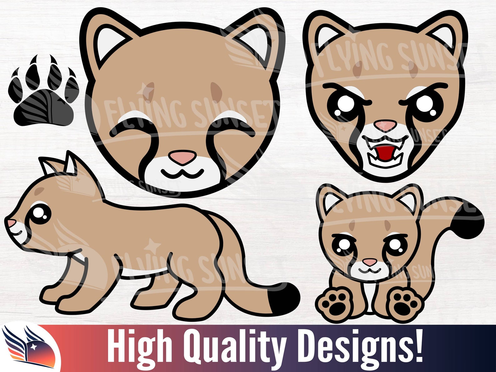 Mountain Lion SVG Cougar Clipart PNG Puma Cut File Cricut - Etsy