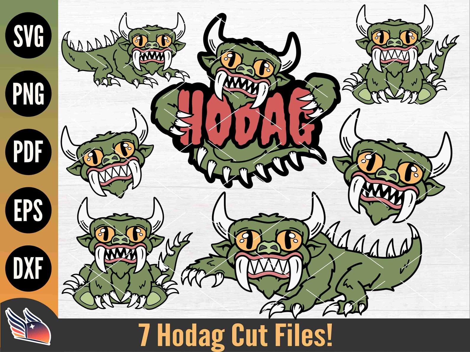 Hodag SVG Cryptid Bundle, Hodag Clipart PNG, Kwaii Cut File Cricut ...
