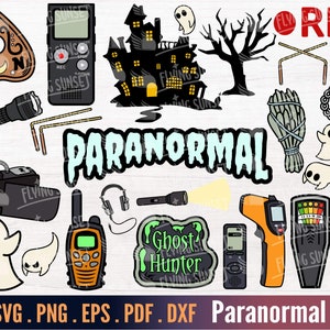 Paranormal SVG PNG, Ghost Hunter Clipart, Haunted House Cricut Cut File ...