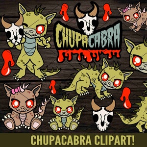 Cute Chupacabra SVG Chupacabra Clipart PNG Kawaii Cryptid - Etsy