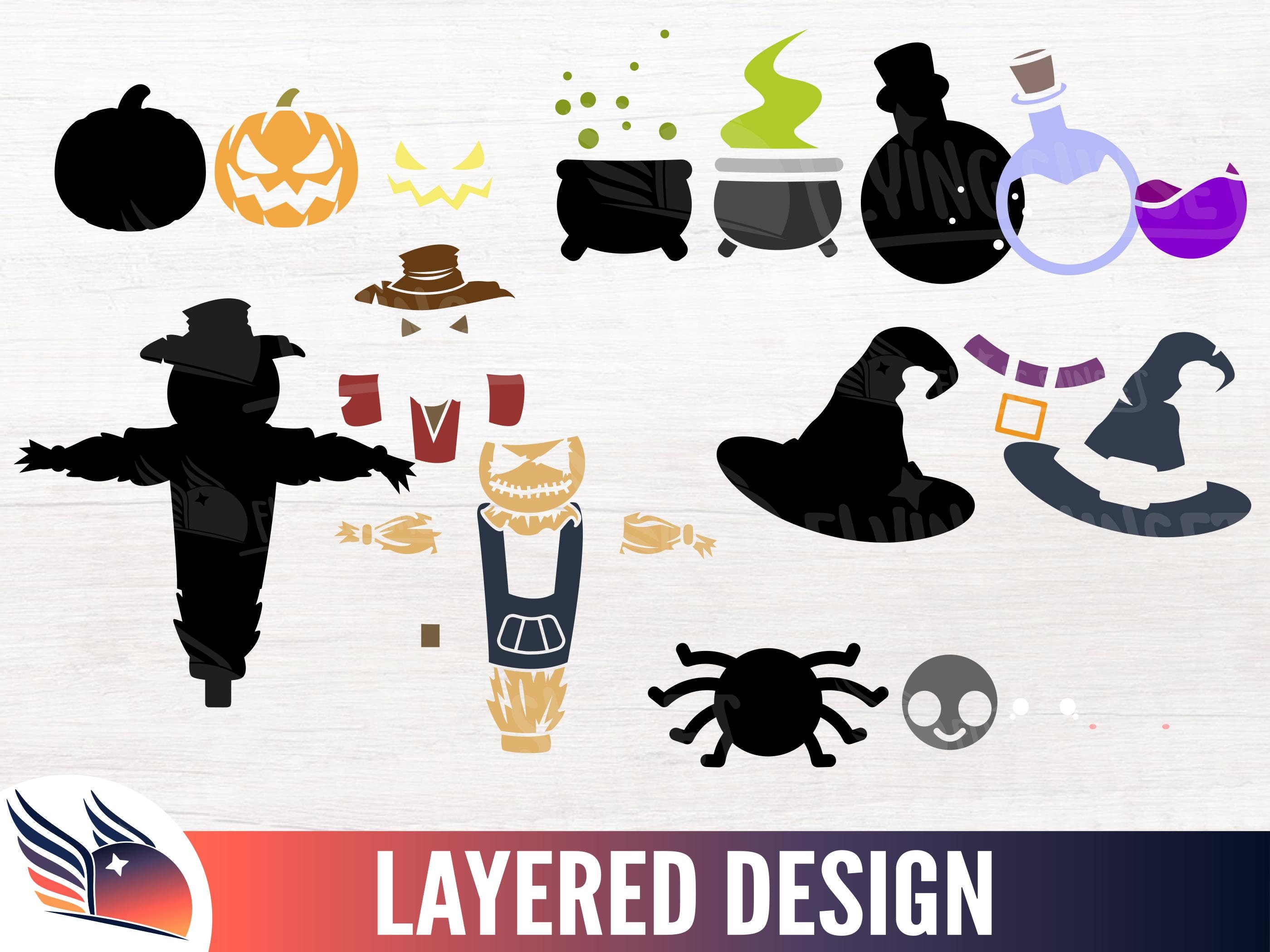 Cute Halloween SVG Halloween Clipart Bundle Kawaii Halloween - Etsy