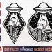 Alien Abduction SVG, Desert UFO Svg, Desert Night Landscape, Outer ...