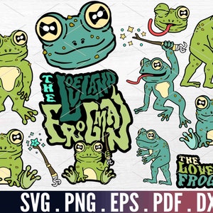 Loveland Frogman SVG Bundle, Cute Cryptid Cut File, Layered Vinyl Decal ...