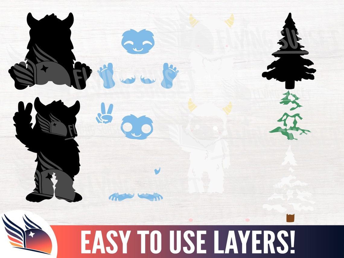 Cute Yeti SVG Baby Yeti Clipart Kawaii Cryptid Bundle Sweet - Etsy ...