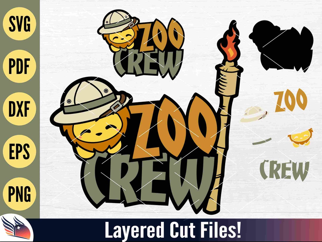 Zoo Crew SVG, Jungle Animal Clipart, Child Safari Party Decal, Birthday ...