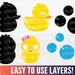 Cute Rubber Duck SVG Rubber Ducky Clipart Bathroom Toy Cut - Etsy