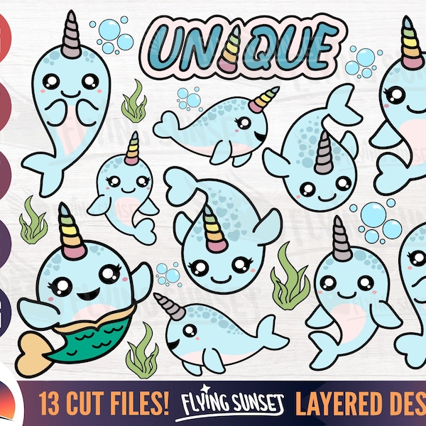 Narwhal Clip Art - Etsy