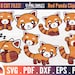 Red Panda SVG Cute Red Panda Clipart PNG Kawaii Jungle - Etsy