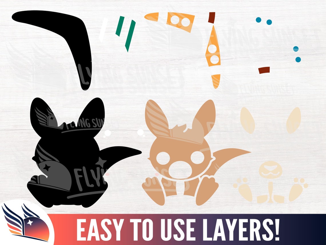 Cute Kangaroo SVG, Baby Kangaroo Svg, Kawaii Kangaroo Clipart ...