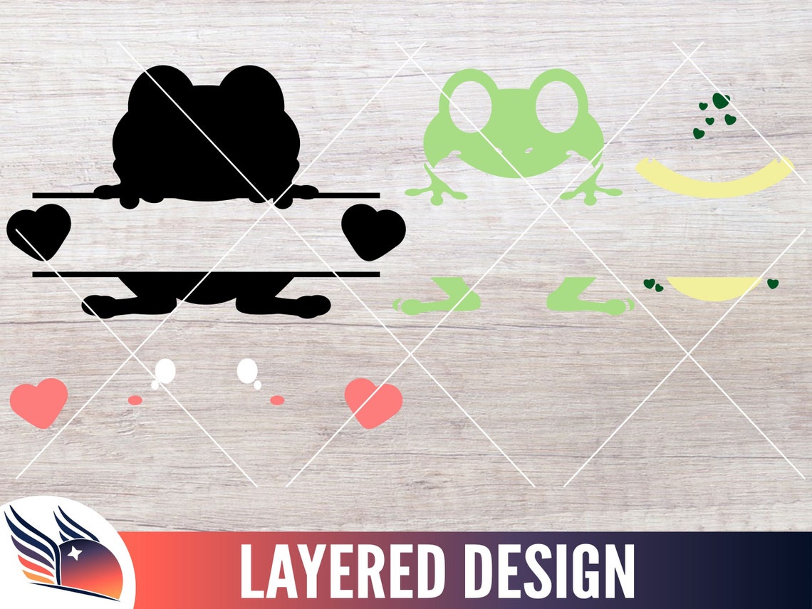 Cute Frog Monogram SVG Frog Svg Baby Frog Svg Kawaii Frog - Etsy
