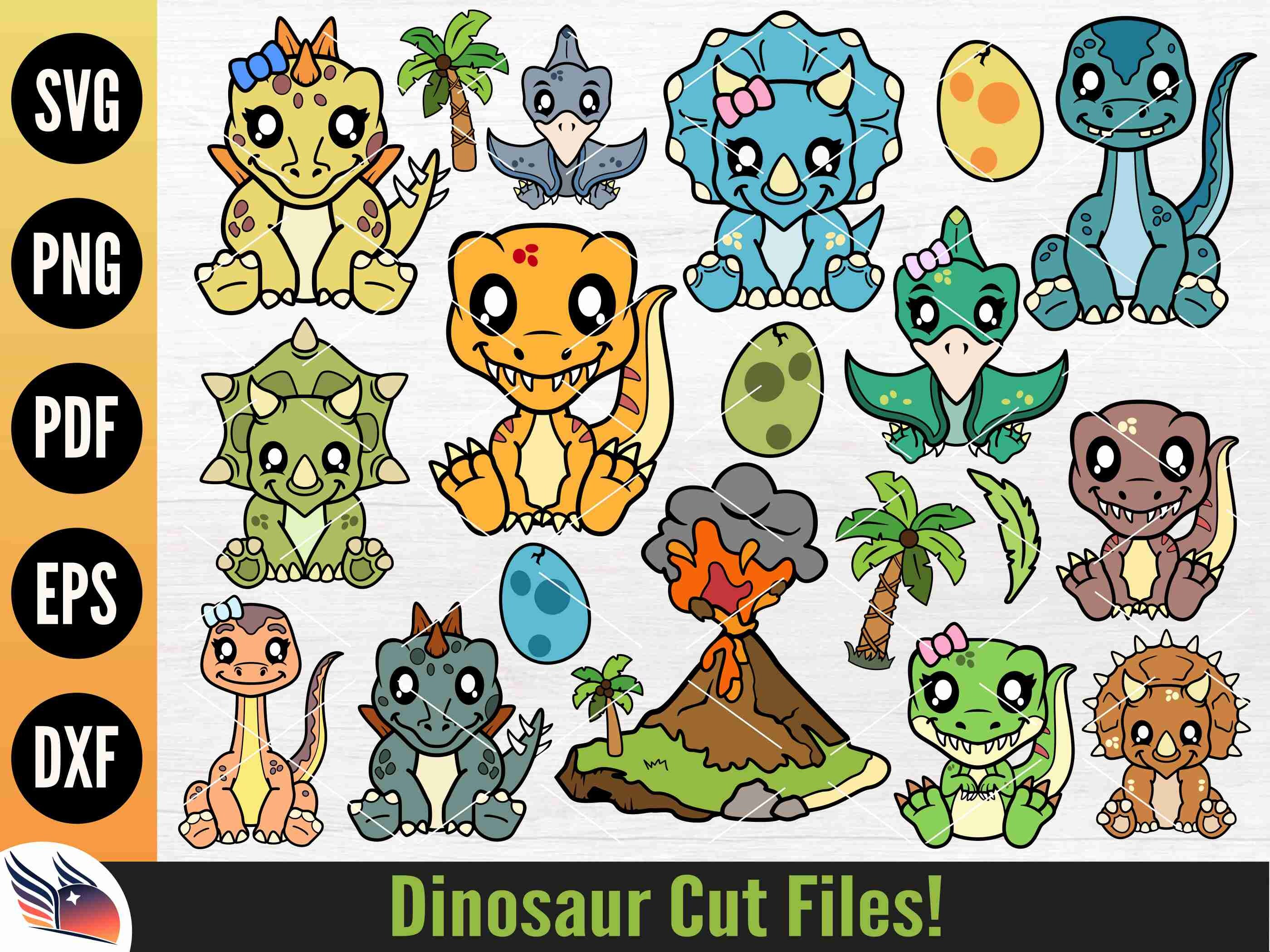 19 Cute Dinosaur SVG, Dinosaurs Clip Art PNG, T-rex Shirt, Triceratops ...