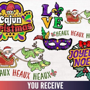 Cajun Christmas SVG PNG, Cute Cajun Clipart, Kawaii Alligator Cut File ...