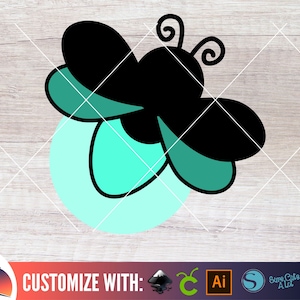 Lightning Bug SVG, Firefly Clipart, Moon Bug PNG, Cute Insect Image ...