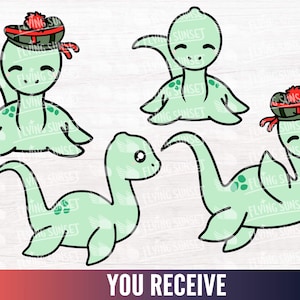 Loch Ness Monster SVG PNG, Cute Nessie Cryptid Cricut Cut File, Kawaii ...
