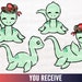 Loch Ness Monster SVG PNG, Cute Nessie Cryptid Cricut Cut File, Kawaii ...