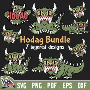 Hodag SVG Cryptid Bundle, Hodag Clipart PNG, Kwaii Cut File Cricut ...