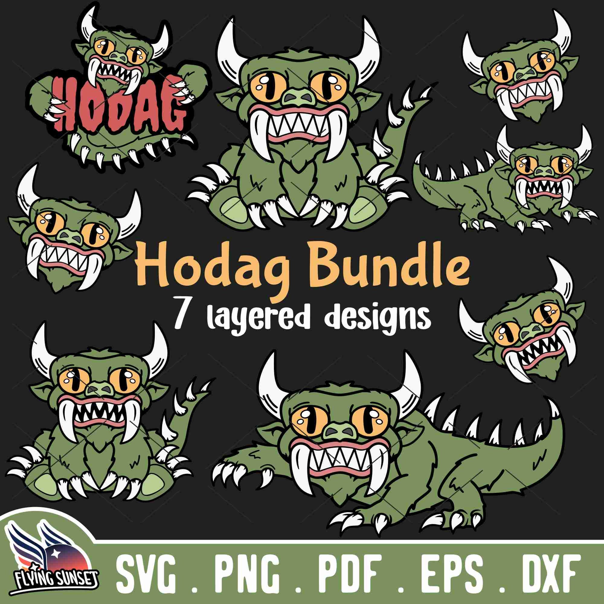 Hodag SVG Cryptid Bundle, Hodag Clipart PNG, Kwaii Cut File Cricut ...