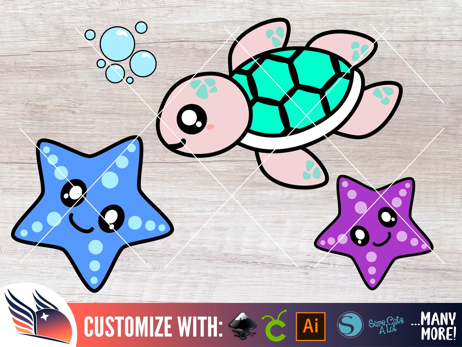 Cute Turtle SVG Sea Turtle Svg Baby Turtle Clipart Bundle - Etsy
