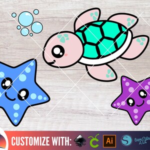 Cute Turtle SVG, Sea Turtle Svg, Baby Turtle Clipart Bundle, Tortoise ...